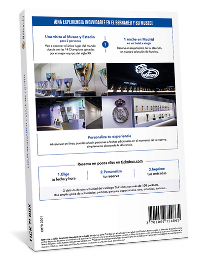 Cofre Regalo Real Madrid Tour Bernabéu Estancia | Wonderbox