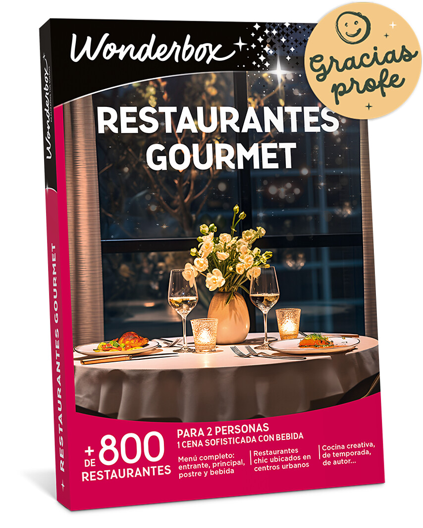 Cofre Regalo Especial Gracias Profe: Restaurantes Gourmet | Wonderbox